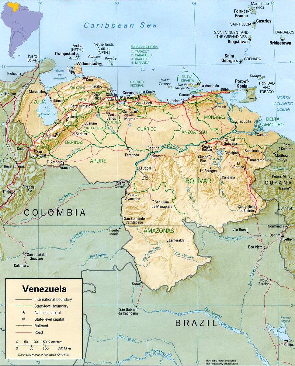 Caracas Map - Venezuela