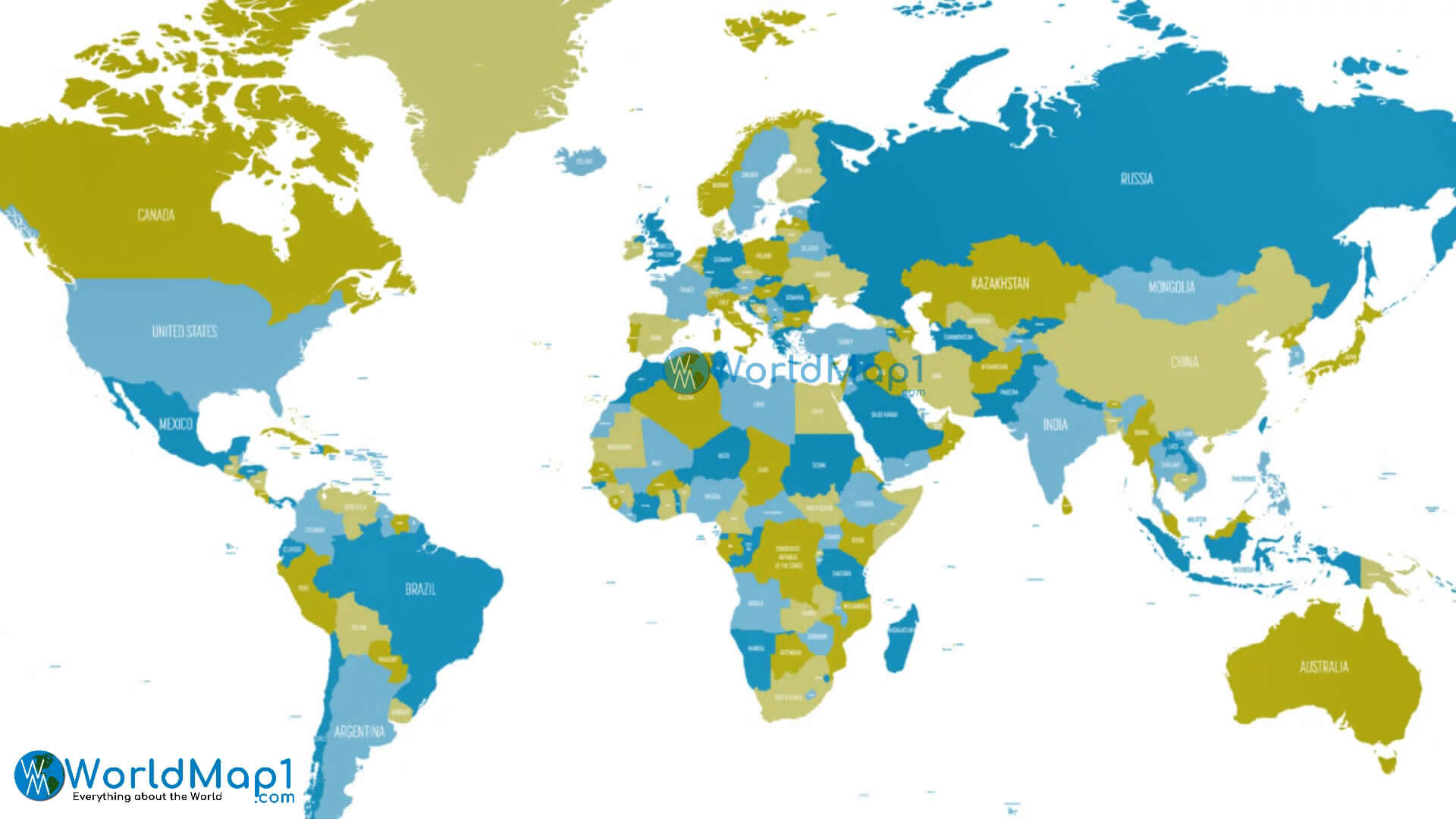 World Map and World Countries Map 3