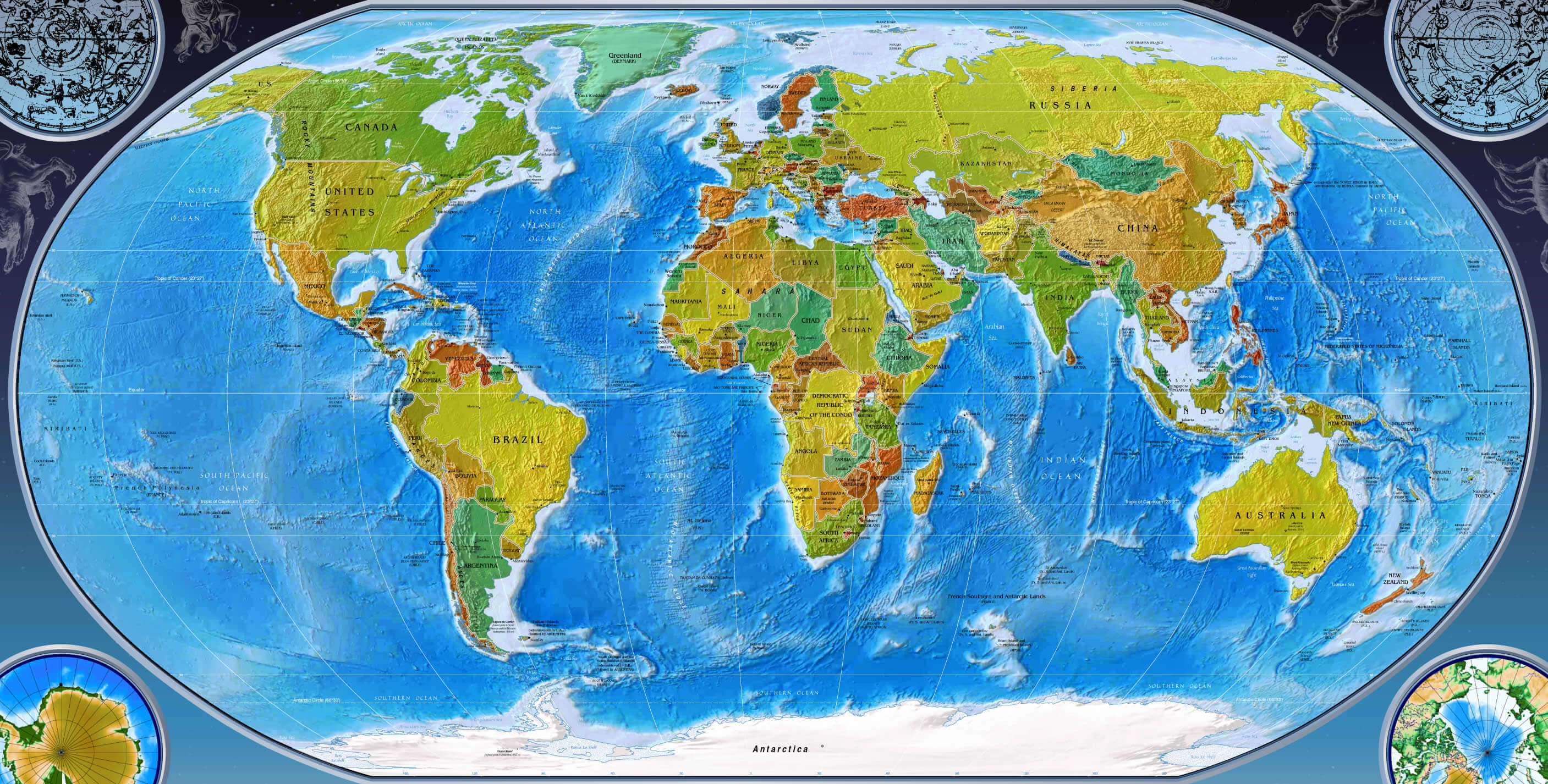 World Topographic Map
